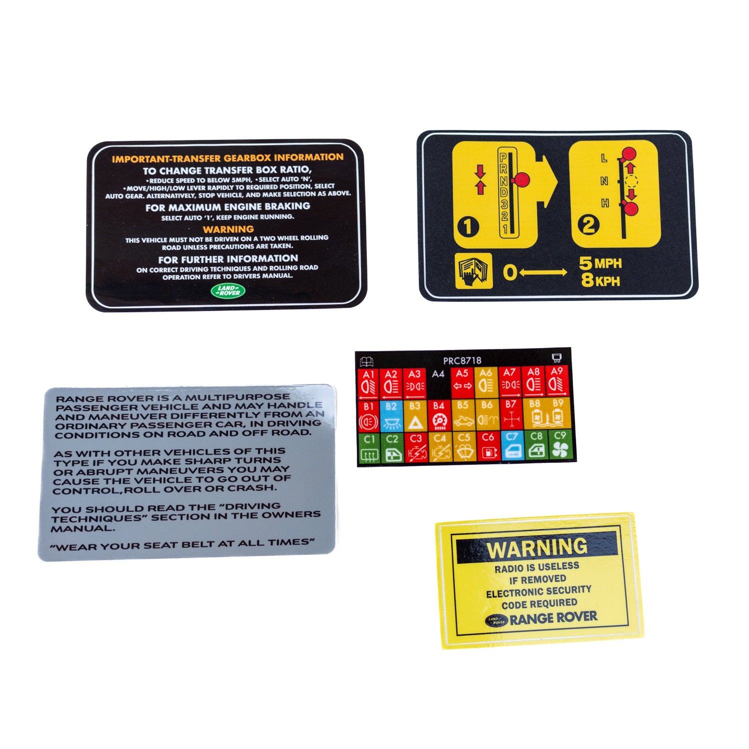 Interior Sticker Kit – Congleton Service